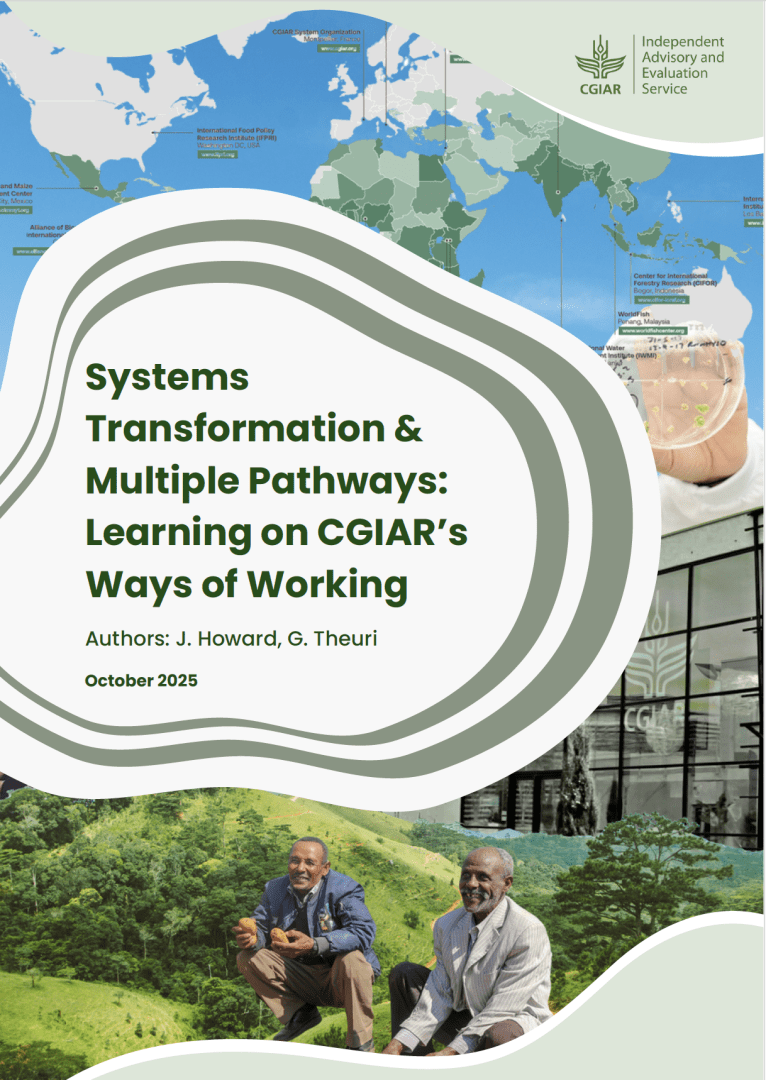 Systems Transformation & Multiple Pathways: Learning on CGIAR’s Ways of Working | IAES | CGIAR ...